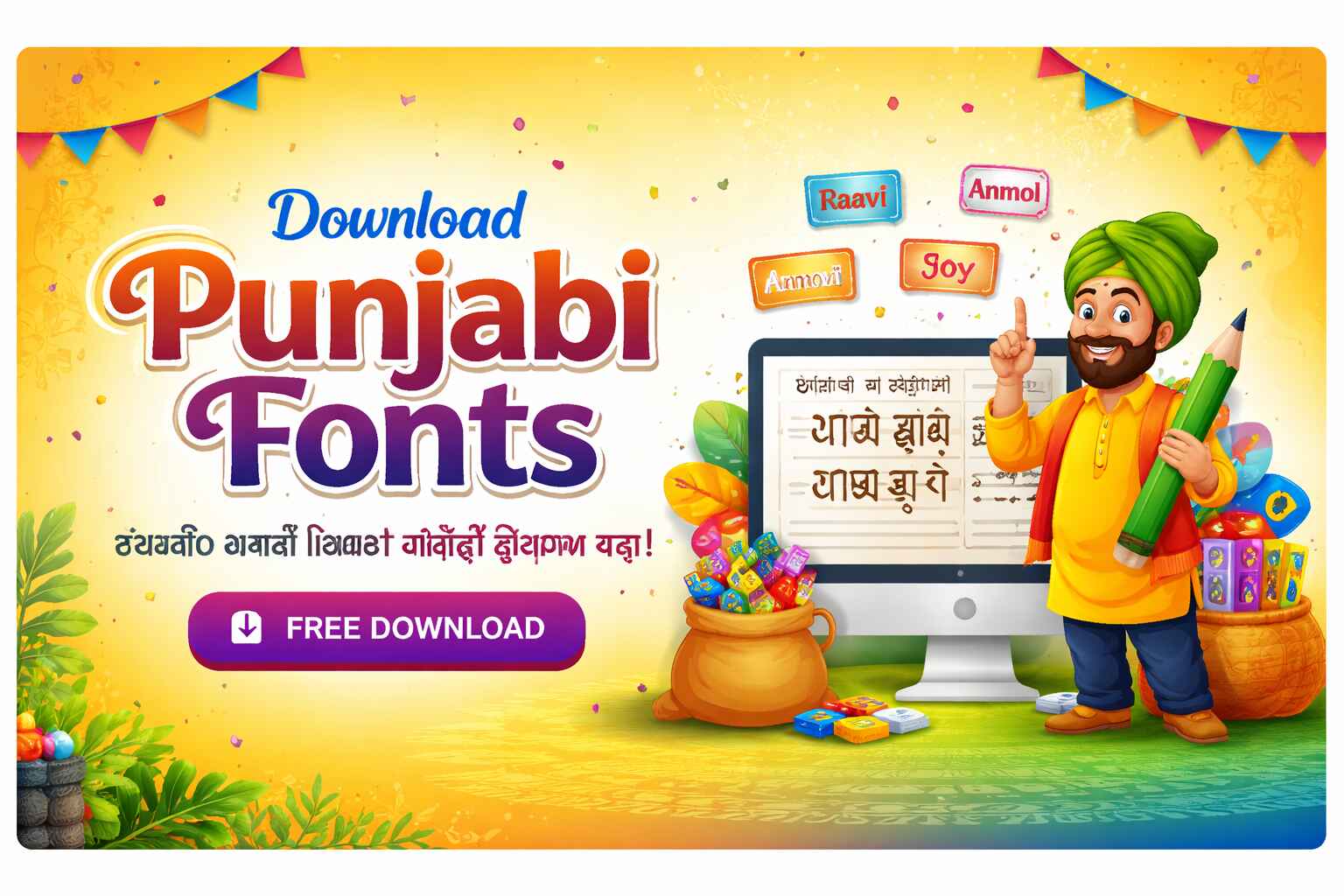 Punjabi Fonts List 5 – Free Punjabi TTF Downloads (karmic_1, pnjbtype ...
